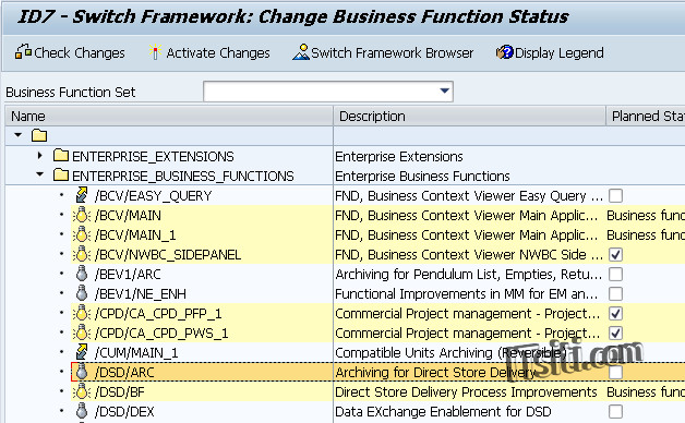 Activate SAP Enterprise Extensions & Business Functions